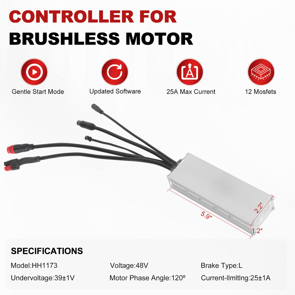 BAFANG G062 G0900 48V 750W Rear/Front Hub Motor Controller - Powallon