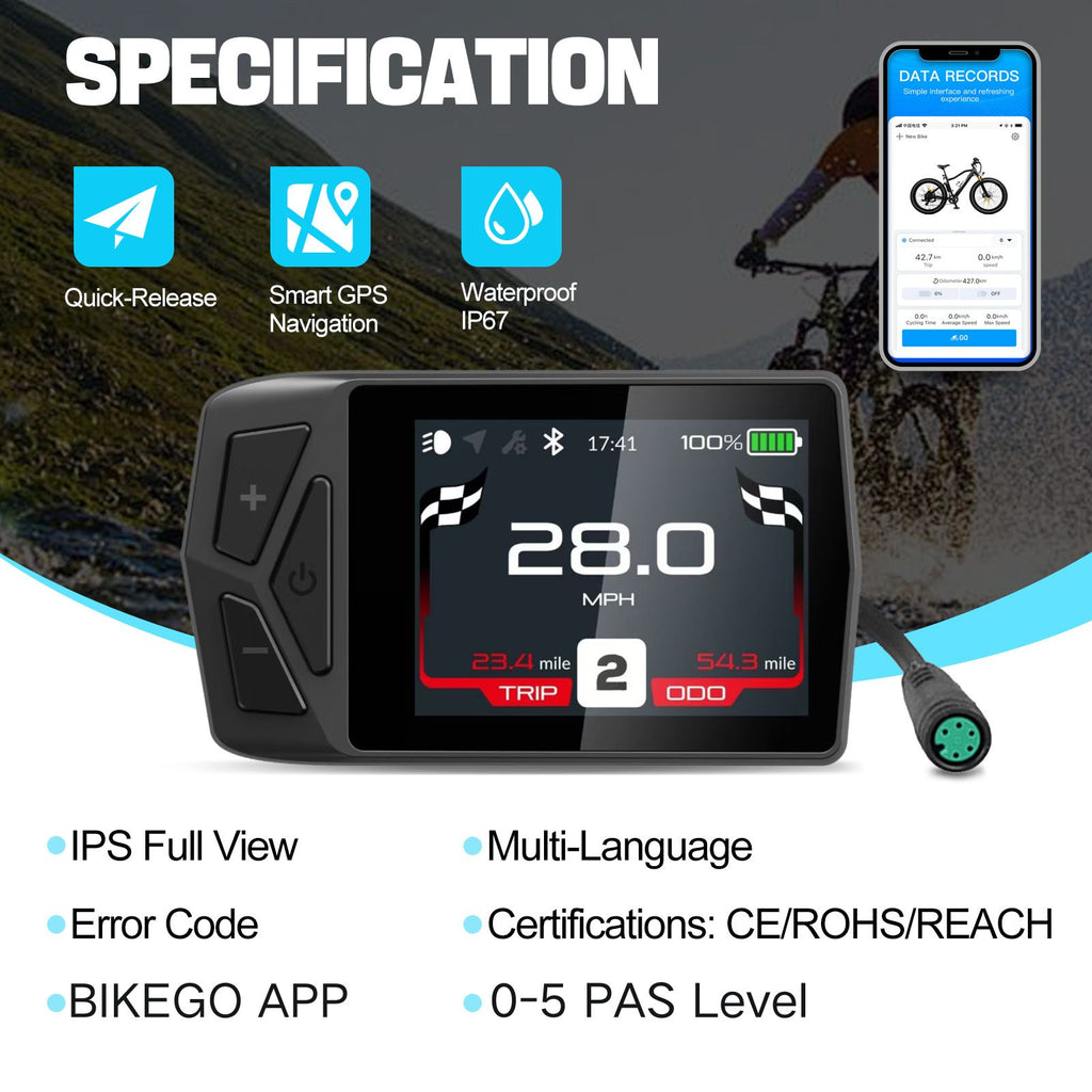 TSDZ8 Mid Drive EBIKE Kit ekd01 b02 display specifications: Quick ...